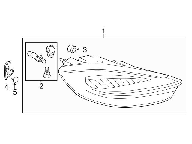 Genuine Porsche 98163114615 Tail Light Assembly; Right - Porsche ...