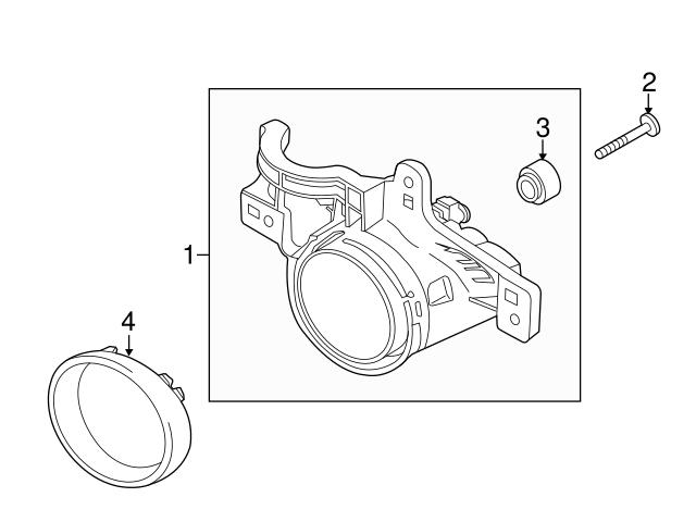 Genuine Porsche 98163115302 Fog Light; Left - Porsche | 98163115301