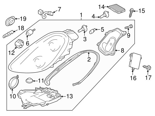 Genuine Porsche 98163131101 Headlight Bulb Cap; Left - Porsche ...