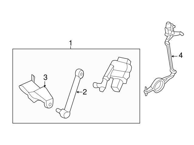 Genuine Porsche 982616214B Headlight Level Sensor; Left - Porsche ...