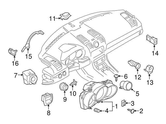 Genuine Porsche 982907539A Cabin Air Temperature Sensor - Porsche