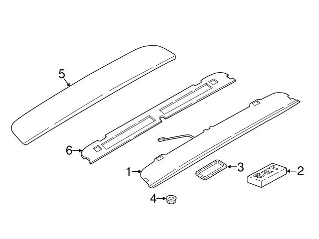 Genuine Porsche 982945087C Center High Mount Stop Light - Porsche ...