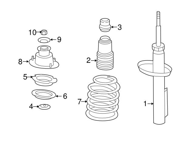 Genuine Porsche 98633350501 Strut Bellow; Left, Right - Porsche