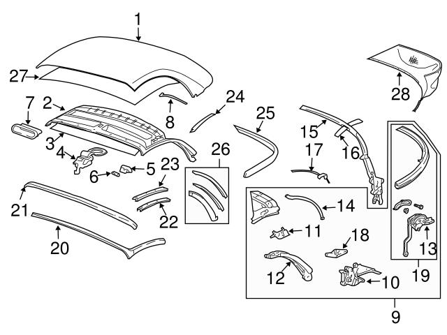 Genuine Porsche 98661310102 Convertible Top Latch Micro Switch ...