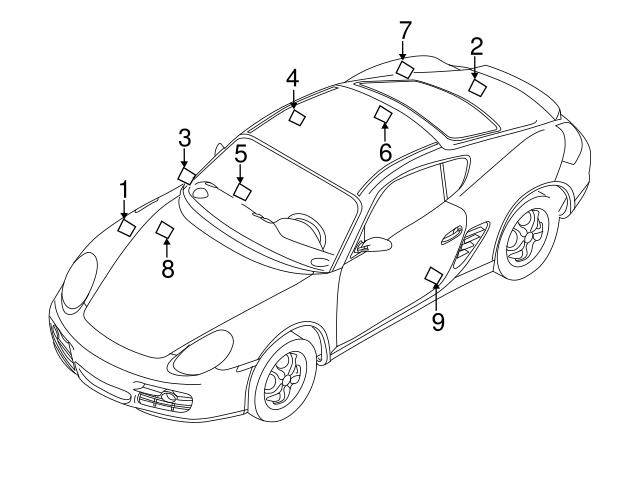 Genuine Porsche 98700610916 Emission Label - Porsche