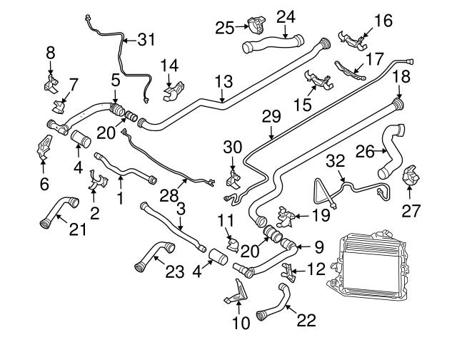 Genuine Porsche 98710622701 Engine Coolant Overflow Hose; Front - Porsche