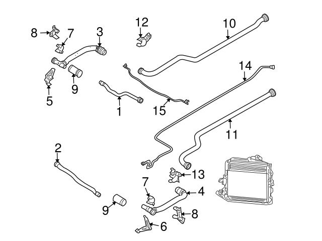 Genuine Porsche 98710665204 Coolant Pipe; Front - Porsche | 98710665202 ...