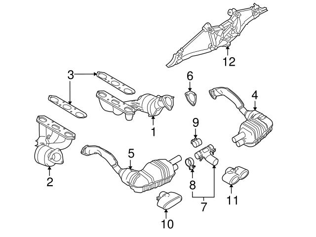 Genuine Porsche 98711122000 Exhaust Muffler Clamp - Porsche