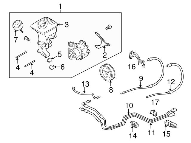Genuine Porsche 98734744913 Power Steering Return Hose - Porsche ...