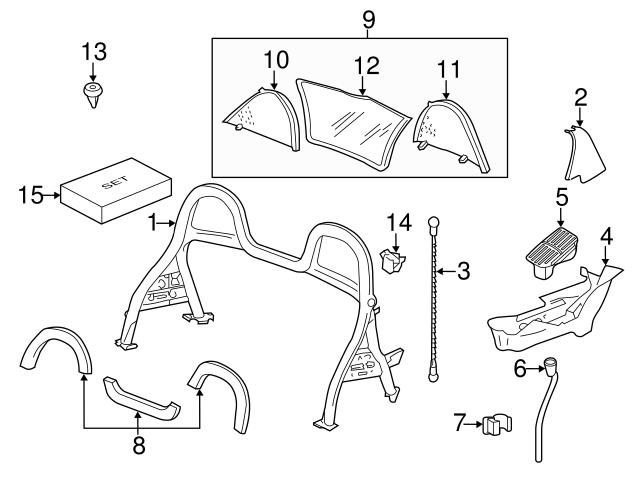 Genuine Porsche 98756112500 Radiator Support Air Deflector - Porsche