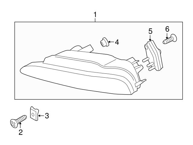 Genuine Porsche 98763109603 Fog/Cornering Light Assembly; Right ...