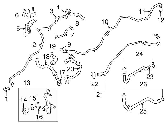 Genuine Porsche 99110682201 Coolant Hose; Rear - Porsche