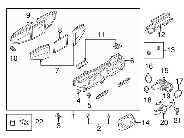 Genuine Porsche 99111023101 Air Cleaner Cover - Porsche