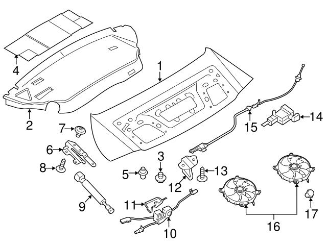 Genuine Porsche 99150411701 Trunk Lid Release Solenoid; Rear - Porsche ...