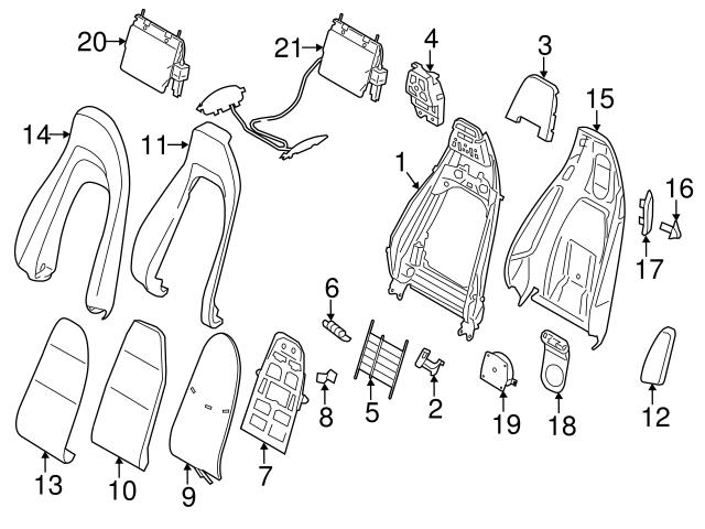 Genuine Porsche 99152162400v08 Seat Back Recliner Adjustment Handle