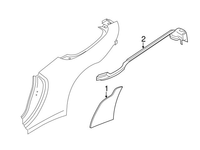 Genuine Porsche 99154347502 Convertible Top Case Seal; Rear Left ...