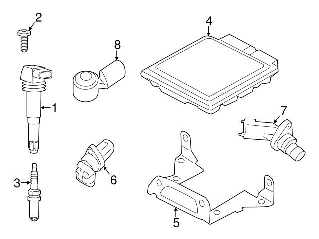 Genuine Porsche 99160611202 Crankshaft Position Sensor - Porsche ...