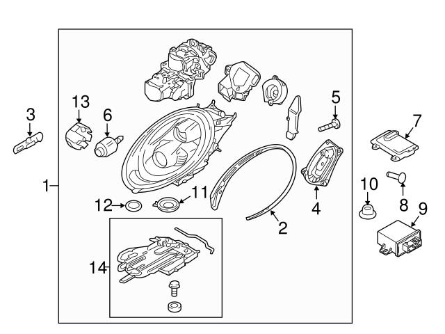 Genuine Porsche 99163131502 Headlight Seal; Front Left - Porsche ...