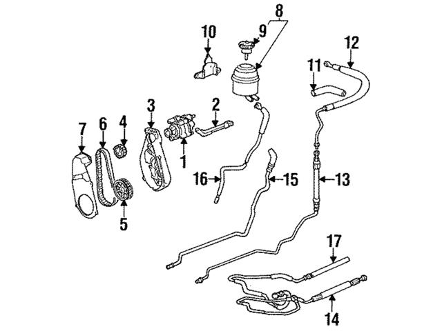 Genuine Porsche 99334744826 Power Steering Pressure Hose - Porsche ...