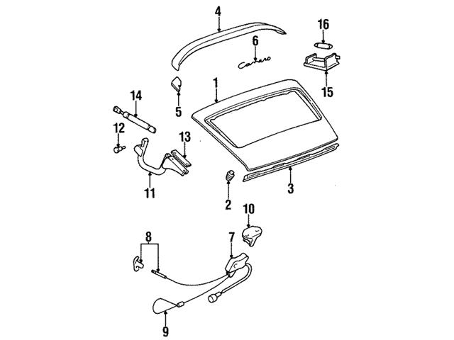 Genuine Porsche 99350451300 Deck Lid Seal; Outer - Porsche