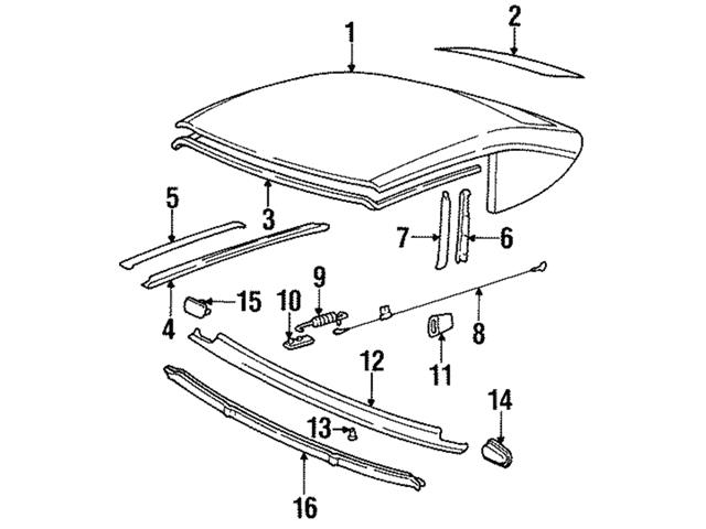 Genuine Porsche 99356133502 Convertible Top Retainer - Porsche ...