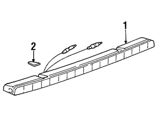 Genuine Porsche 99363106000 Center High Mount Stop Light - Porsche