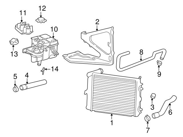 Genuine Porsche 99610613883 Engine Coolant Overflow Hose; Right ...