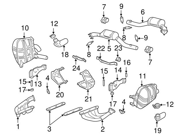 Genuine Porsche 99611125155 Tailpipe; Right - Porsche | 99611125154