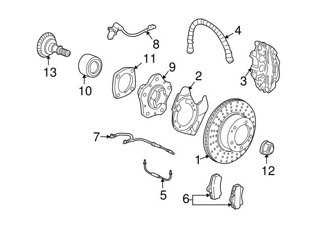 Genuine Porsche 99634113104 Stub Axle; Left, Right - Porsche ...
