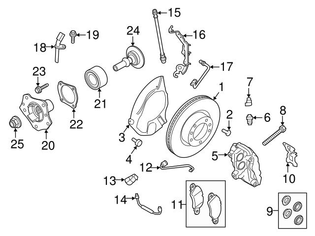 Genuine Porsche 95135191701 Brake Caliper Repair Kit; Left, Right ...