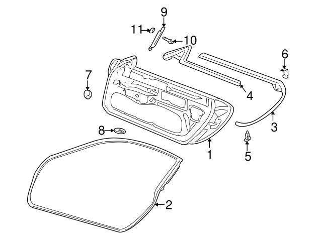 Genuine Porsche 99653772502 Window Channel; Front Left - Porsche ...