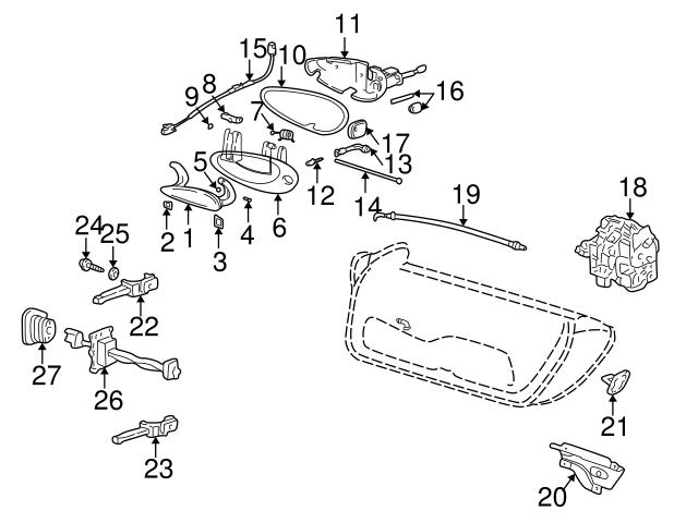 Genuine Porsche 99653796303 Outside Door Handle Reinforcement; Left ...