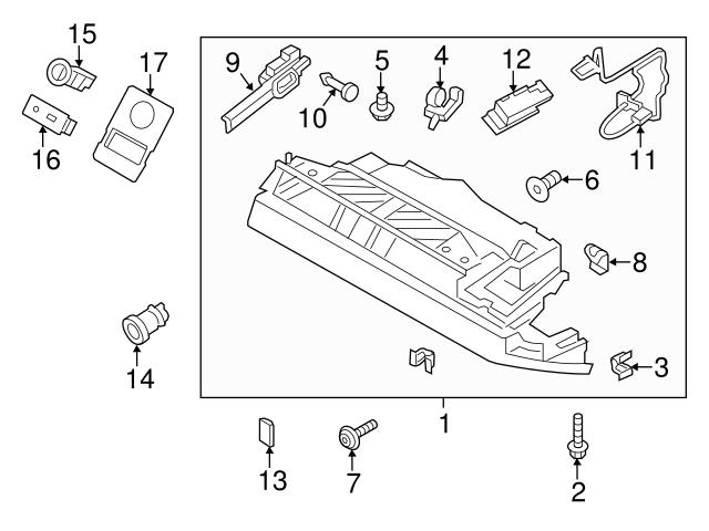 Genuine Porsche 99655291501 Glove Box Lock Kit; Front - Porsche ...