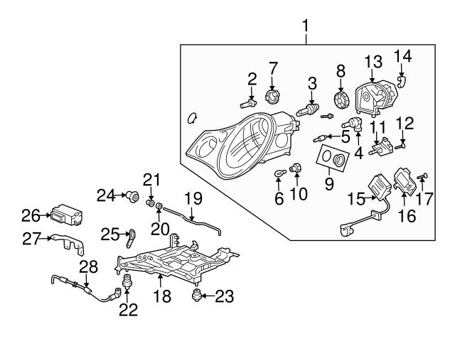 Genuine Porsche 99663111800 Turn Signal Lamp Socket; Left, Right, Front ...