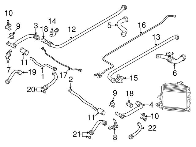 Genuine Porsche 99710672003 Coolant Pipe; Front Forward Front - Porsche ...