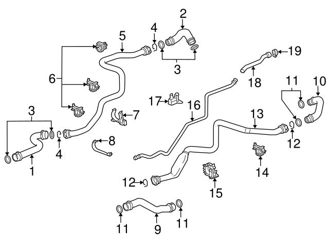 Genuine Porsche 99710683232 Coolant Hose; Rear - Porsche | 99710683231