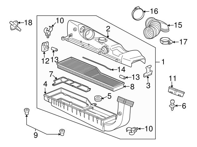 Genuine Porsche 99711012200 Air Filter Housing - Porsche