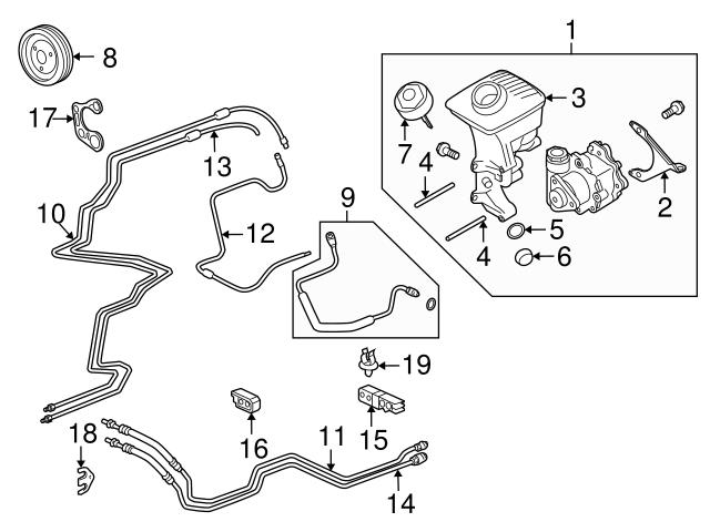 Genuine Porsche 99734744912 Power Steering Return Hose; Lower - Porsche ...