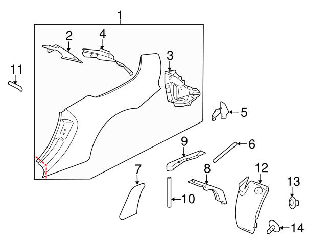 Genuine Porsche 99750482606 Stone Guard; Right | 99750482601 ...