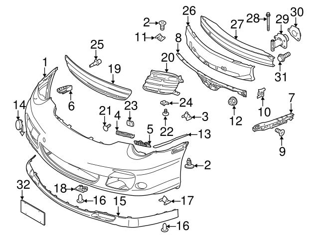 Genuine Porsche 9975055640601C Grille Frame; Right Outer - Porsche