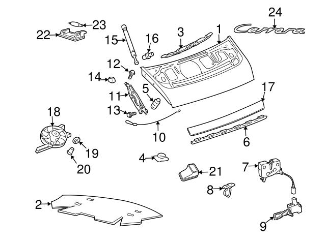 Genuine Porsche 99751261100 Deck Lid Seal; Lower - Porsche