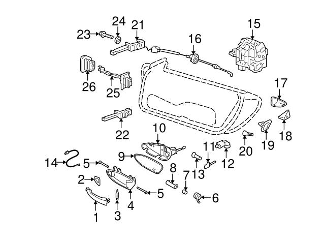 Genuine Porsche 99753896304 Outside Door Handle Reinforcement; Front ...