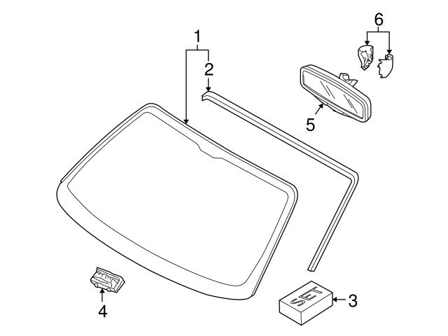Genuine Porsche 99754190109 Windshield Frame Weatherstrip Seal ...