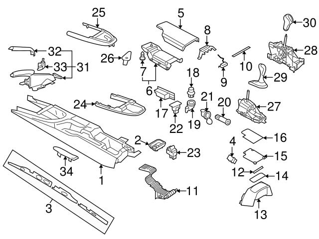 Genuine Porsche 99755290500 Console Cup Holder Kit - Porsche
