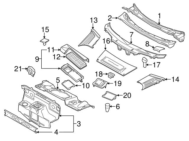 Genuine Porsche 99757272902 Cabin Air Filter Cover - Porsche | 99757272900