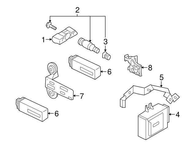 Genuine Porsche 99760610100 Tire Pressure Monitoring System (TPMS ...