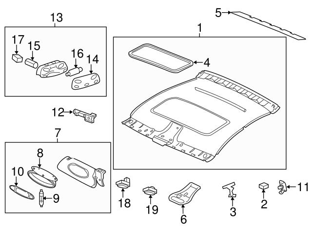 Genuine Porsche 99761322502A05 Garage Door Opener Transmitter; Left ...