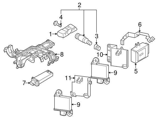 Genuine Porsche 99761820302 Tire Pressure Monitoring System (TPMS ...