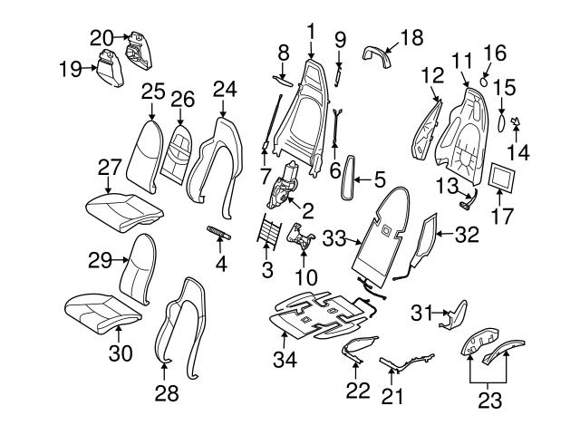 Genuine Porsche 99762433100 Seat Motor; Left Rear, Right Rear, Front ...