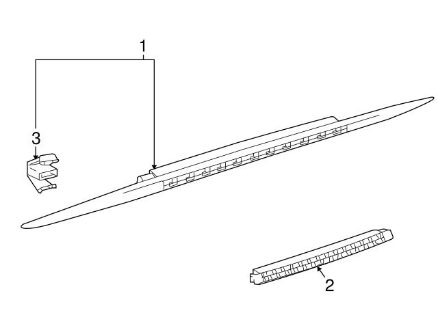 Genuine Porsche 99763105004 Center High Mount Stop Light; Rear ...